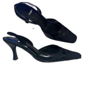 Impo | Shoes | Impo Black Slingback Heels Size 7b | Poshmark